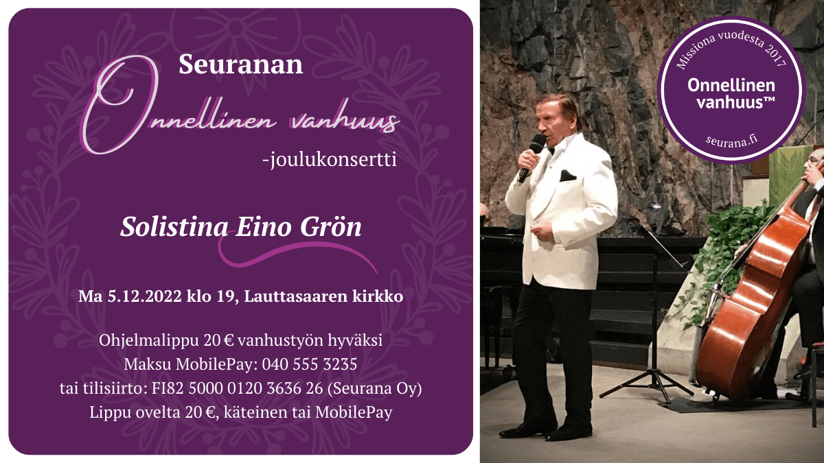 Seurana | Virikettä vanhukselle | Apua yksinäisyyteen